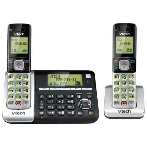 VTech DECT 6.0 2-Handset Cordless Phone With Answering Machine (CS6759 ... VTech DECT 6.0 2-Handset Cordless Phone With Answering Machine (CS6759 ...